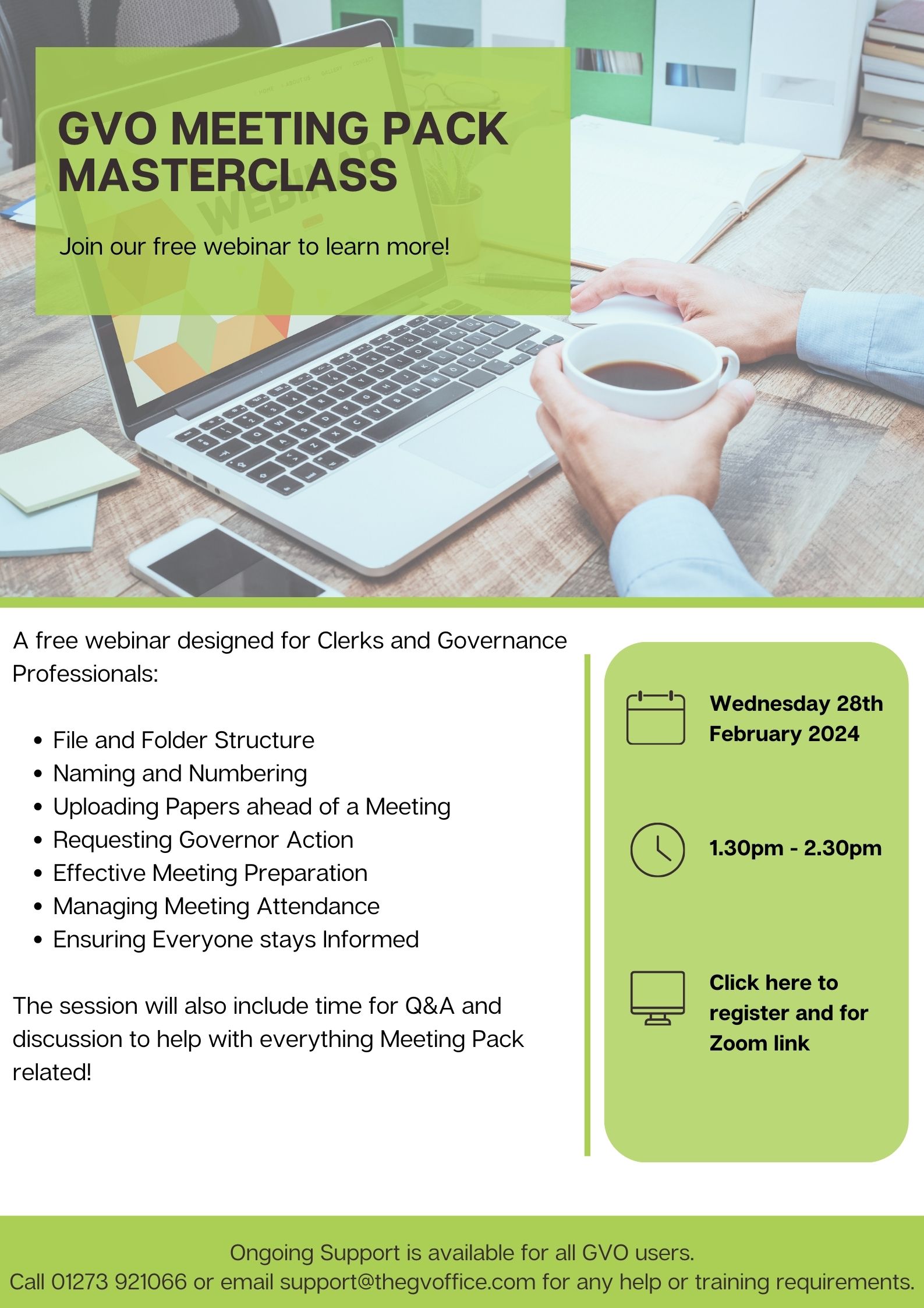 Meeting Pack Masterclass Webinar, 28th February 2024 | GVO - Help